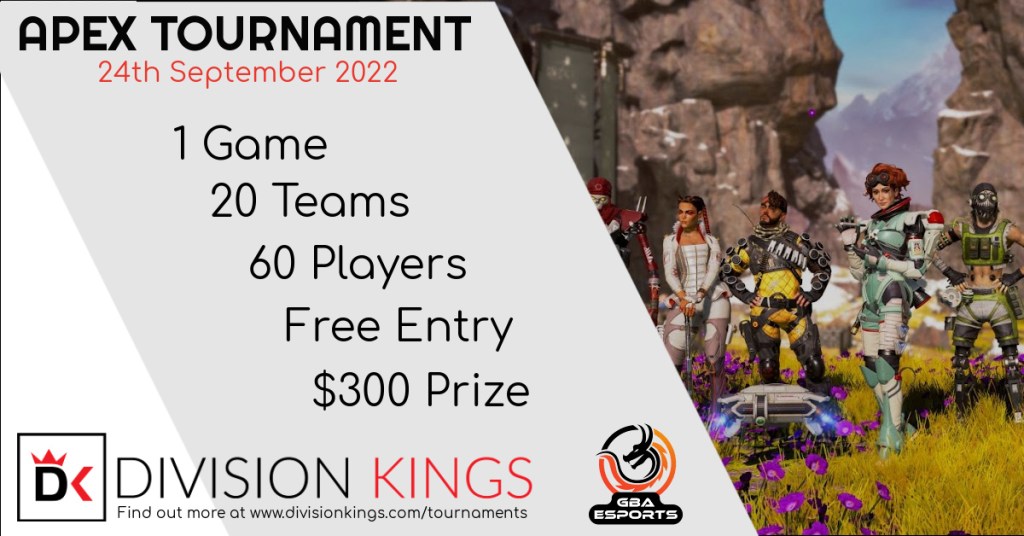 4 Days until DK 01 Tournament on Apex Legends! - Division Kings